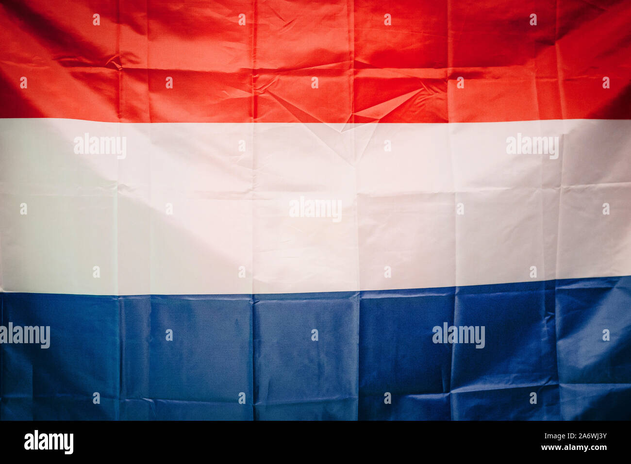 Holland Dutch flag bended. image of national flag. wide banner Stock ...