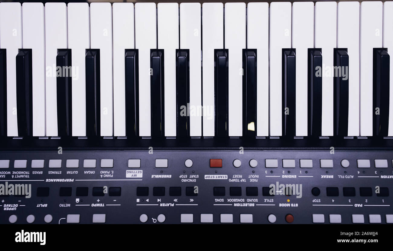 piano or electronic synthesizer (piano keyboard) background Midi ...