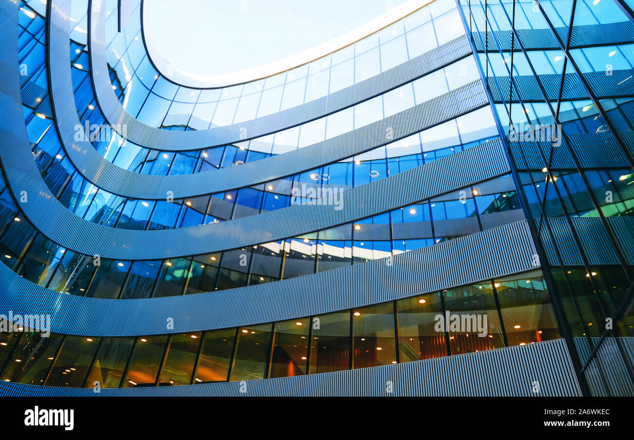 Glass Business office building architecture Modern City Copy space ...