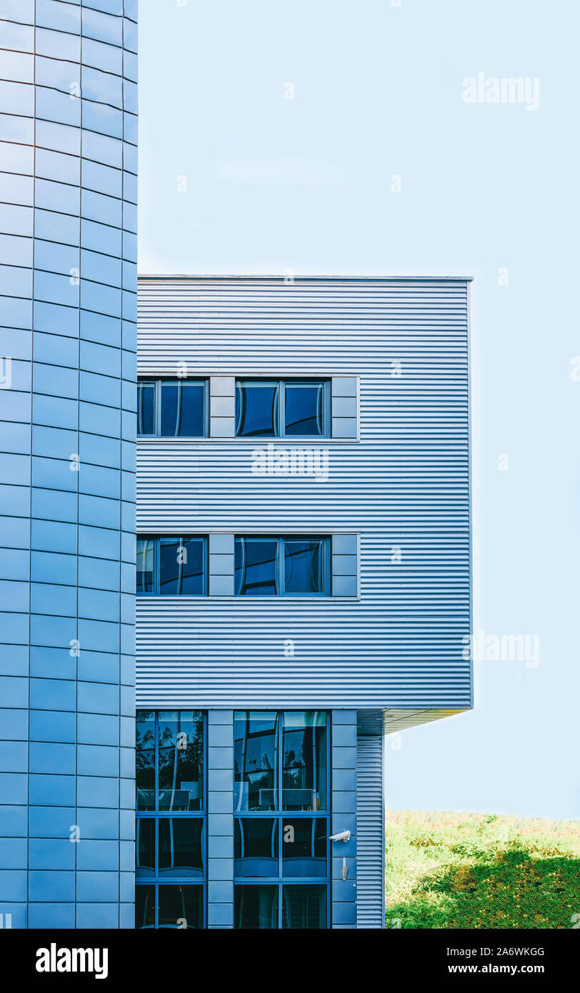 Glass Business office building architecture in Modern City Copy space ...