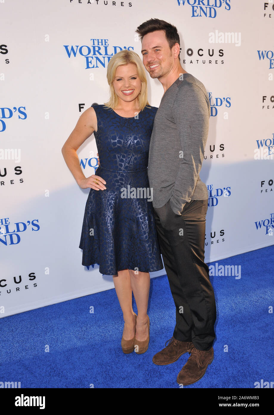 LOS ANGELES, CA. August 21, 2013: Megan Hilty & Brian Gallagher at the ...