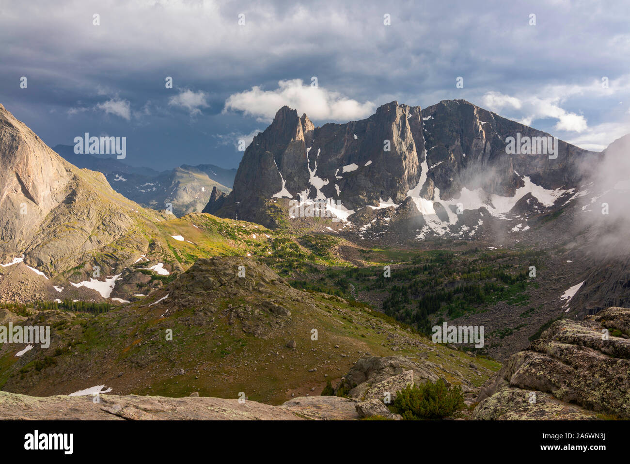 Warbonnet Peak and the Warrior, The Cirque of the Towers, from just ...