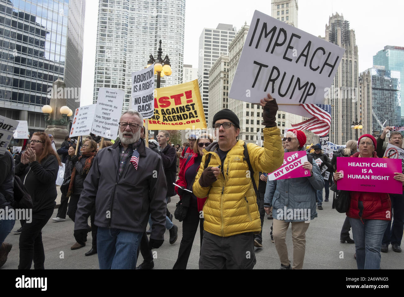 Chicago, IL, USA. 28th Oct, 2019. Chicagoans took to the streets to ...