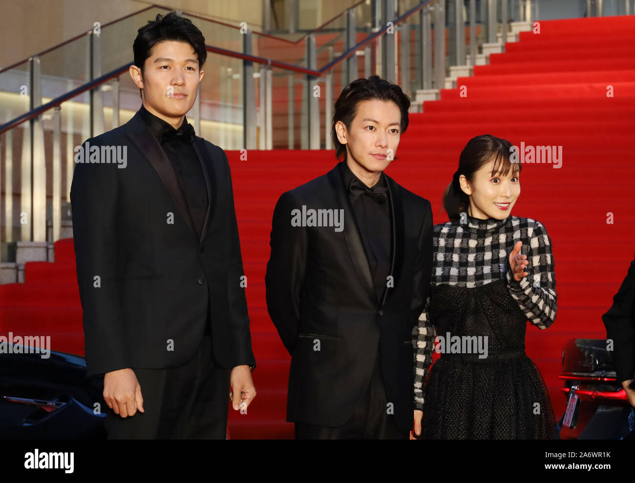 Tokyo, Japan. 28th Oct, 2019. (L-R) Japanese actors Ryohei Suzuki ...
