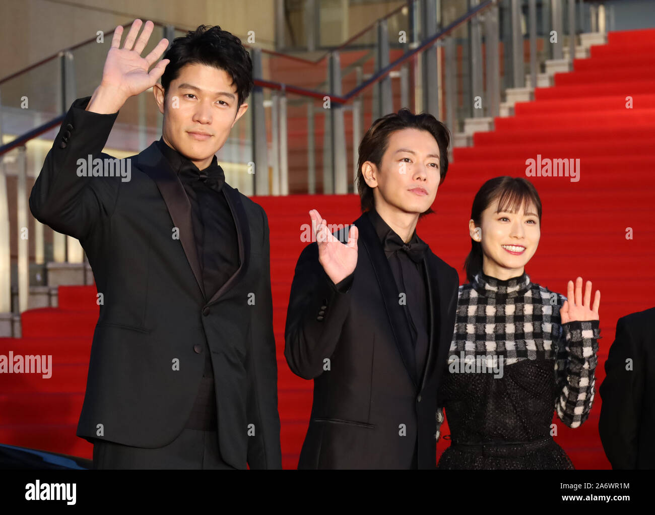 Tokyo, Japan. 28th Oct, 2019. (L-R) Japanese actors Ryohei Suzuki ...