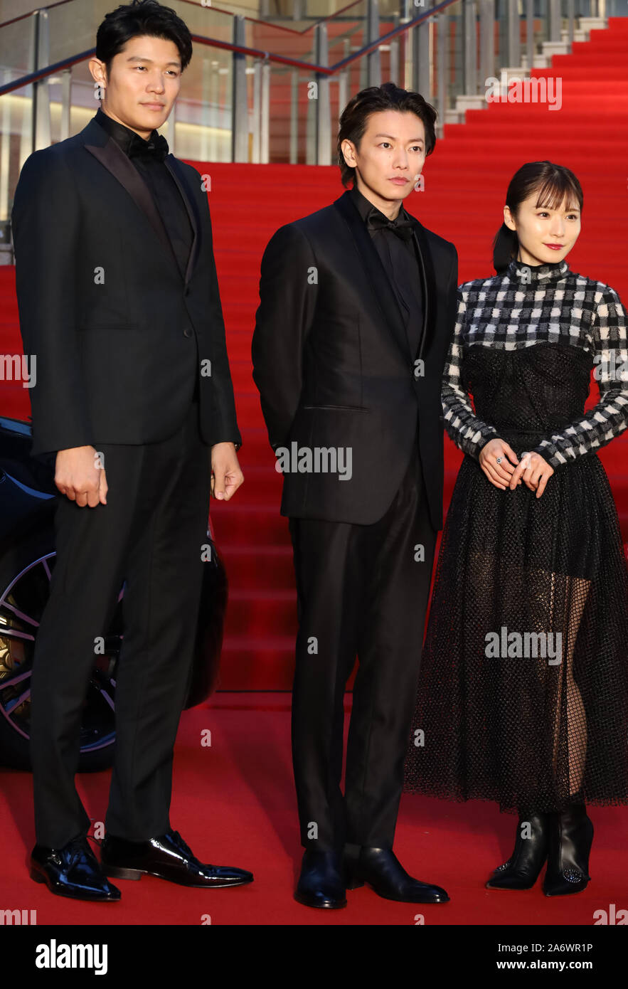 Tokyo, Japan. 28th Oct, 2019. (L-R) Japanese actors Ryohei Suzuki ...