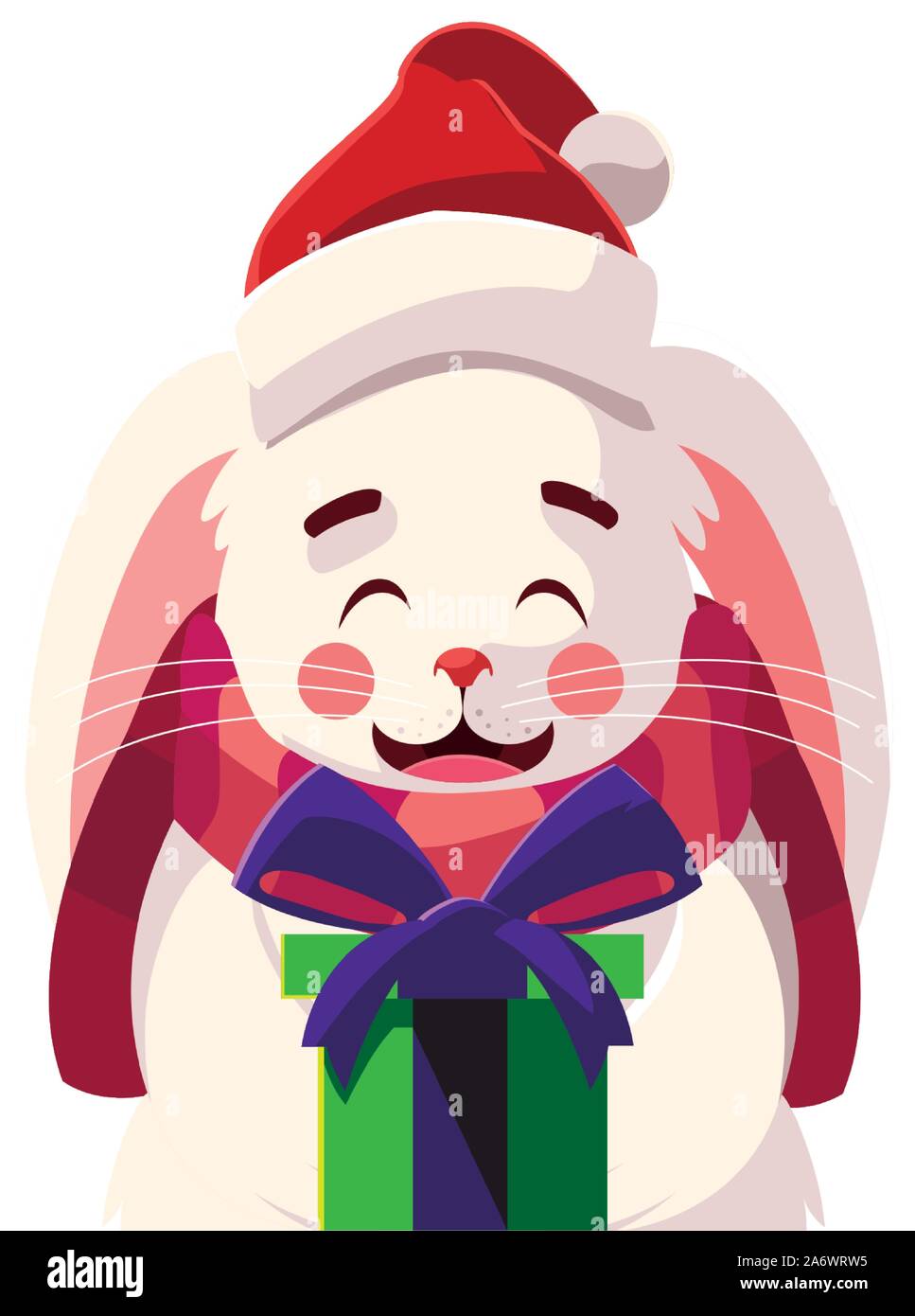 rabbit cartoon design, Merry christmas season decoration card ...