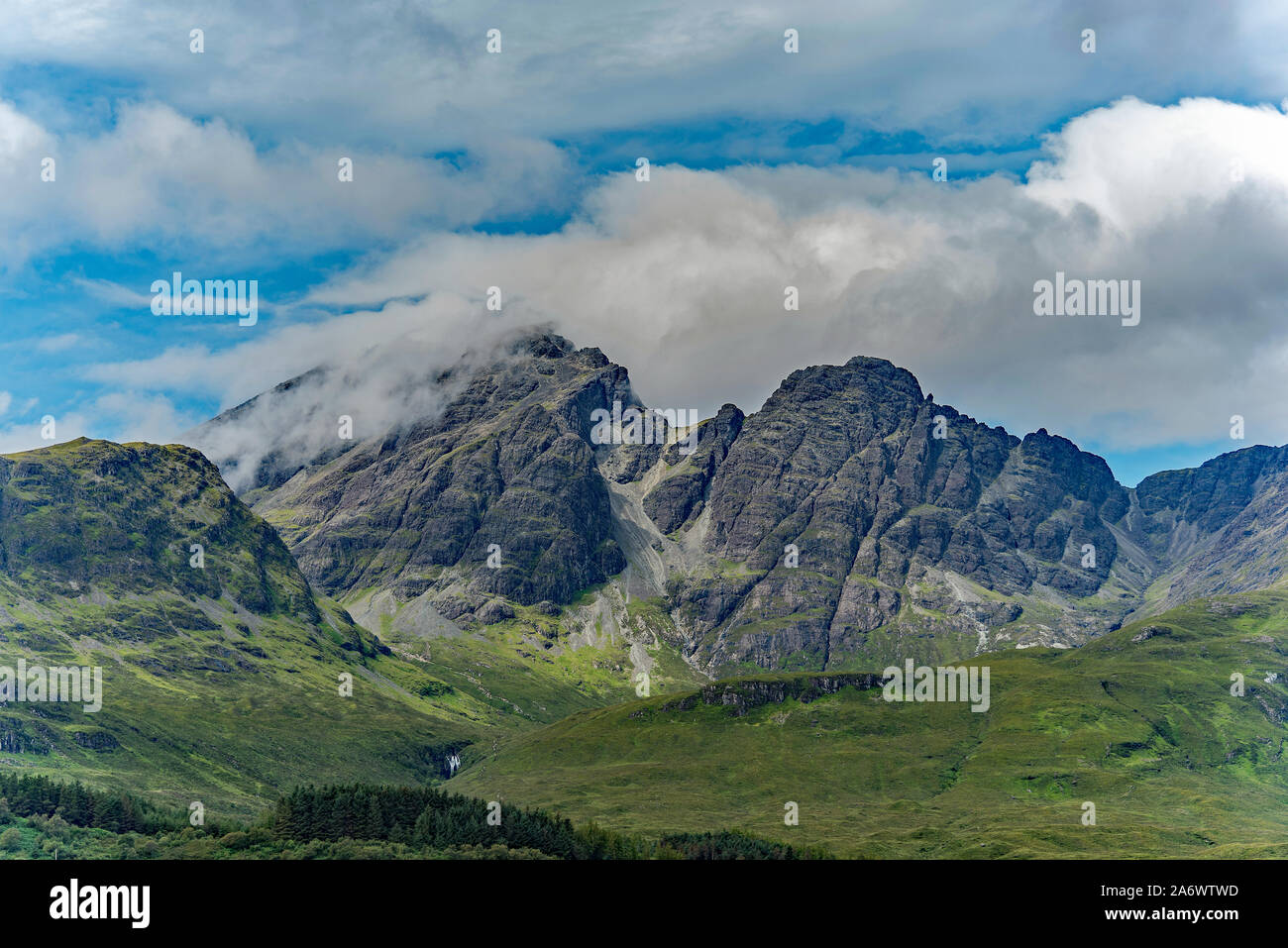 Bla Bheinn (Blaven) - the Blue Mountain views on the Isle of Skye Stock ...