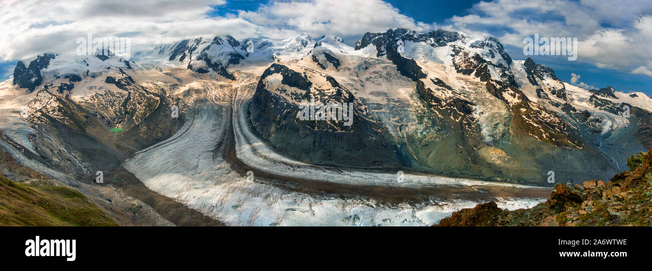 Gorner glacier panoramic hi-res stock photography and images - Alamy