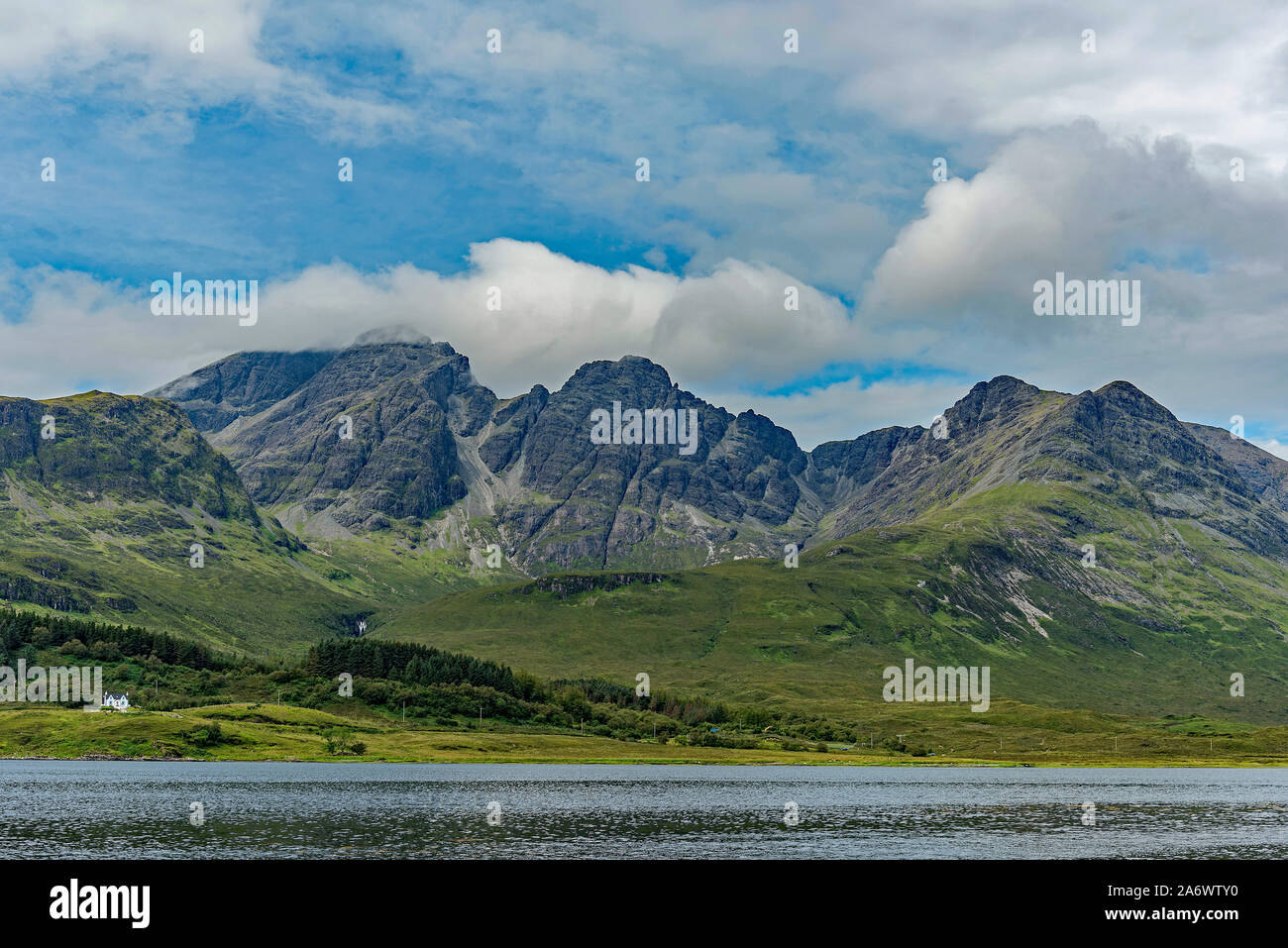 Bla Bheinn (Blaven) - the Blue Mountain views on the Isle of Skye Stock ...