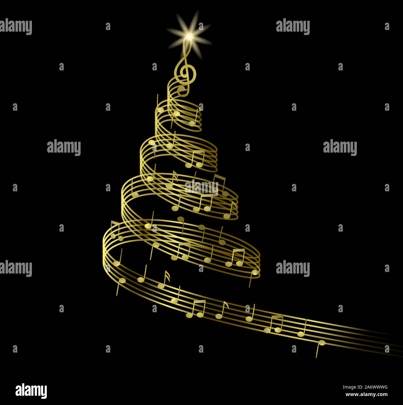 Tree with music notes hi-res stock photography and images - Alamy