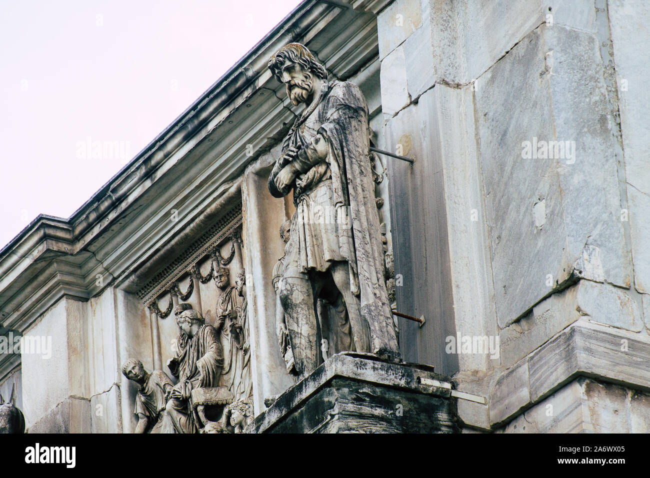 Rome Italy September 29, 2019 View of the Arch of Constantine, a ...