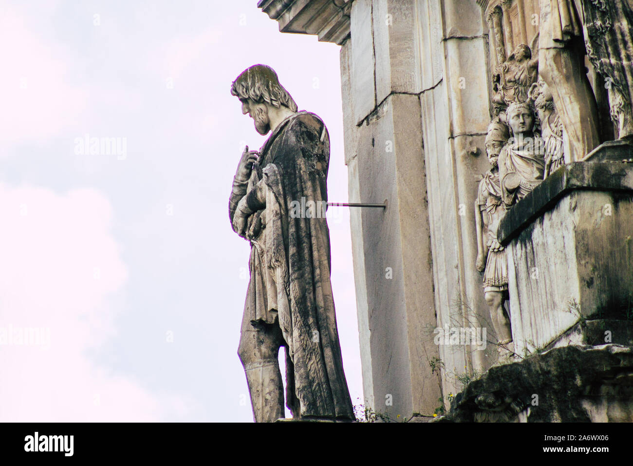 Rome Italy September 29, 2019 View of the Arch of Constantine, a ...