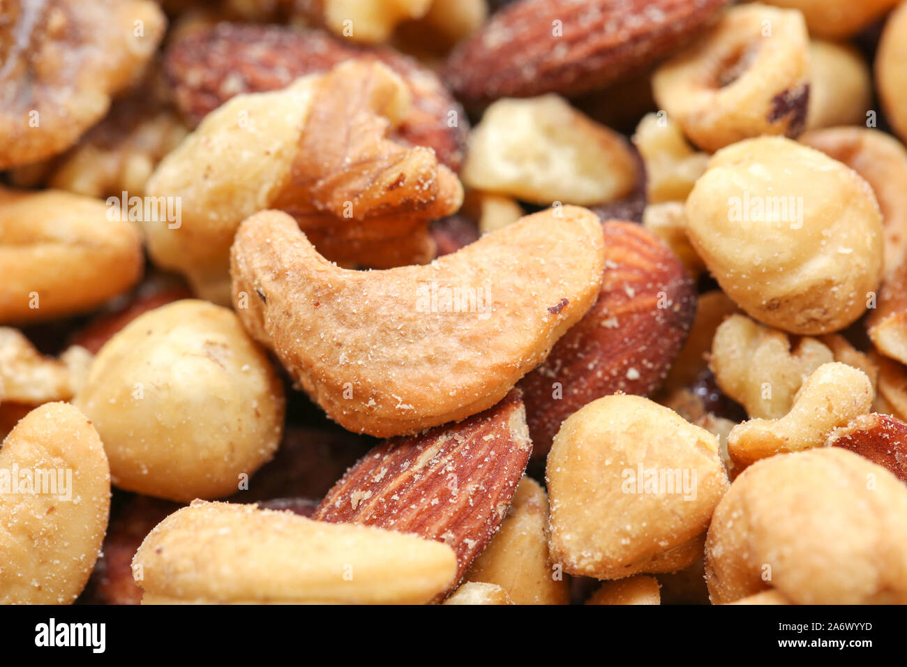 Nuts mix on white background - Image Stock Photo - Alamy