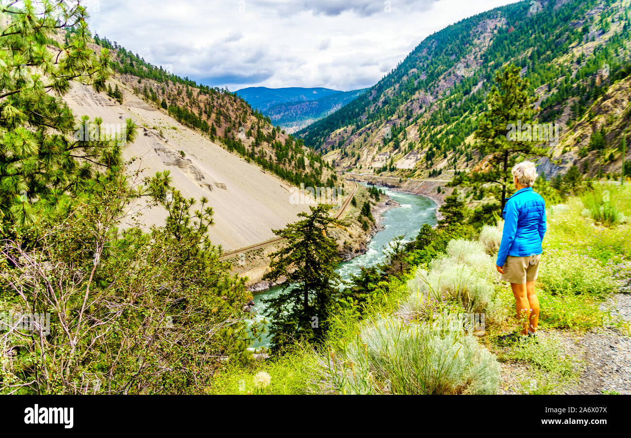 The Fraser River as it flows through the Fraser Canyon in beautiful ...