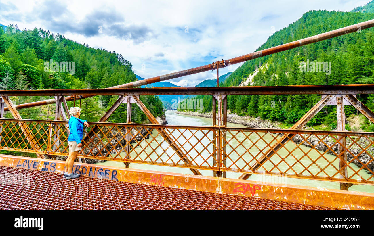 The Fraser River from the historic Second Alexandra Bridge between ...