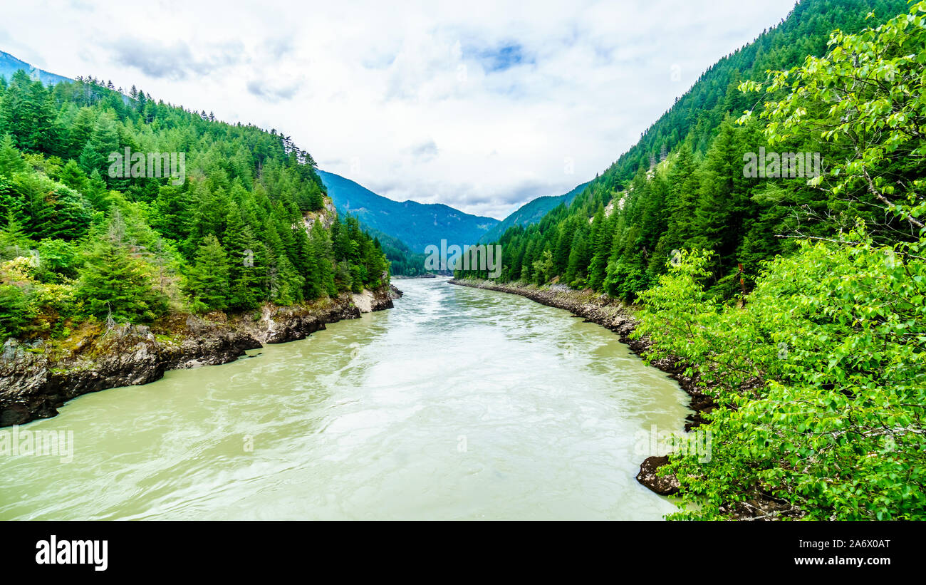 The mighty Fraser River looking north from the historic Second ...