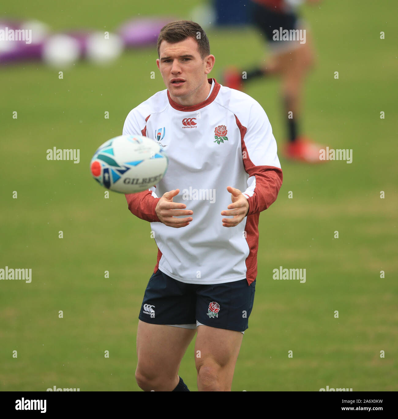England's Ben Spencer during the training session at Fuchu Asahi ...