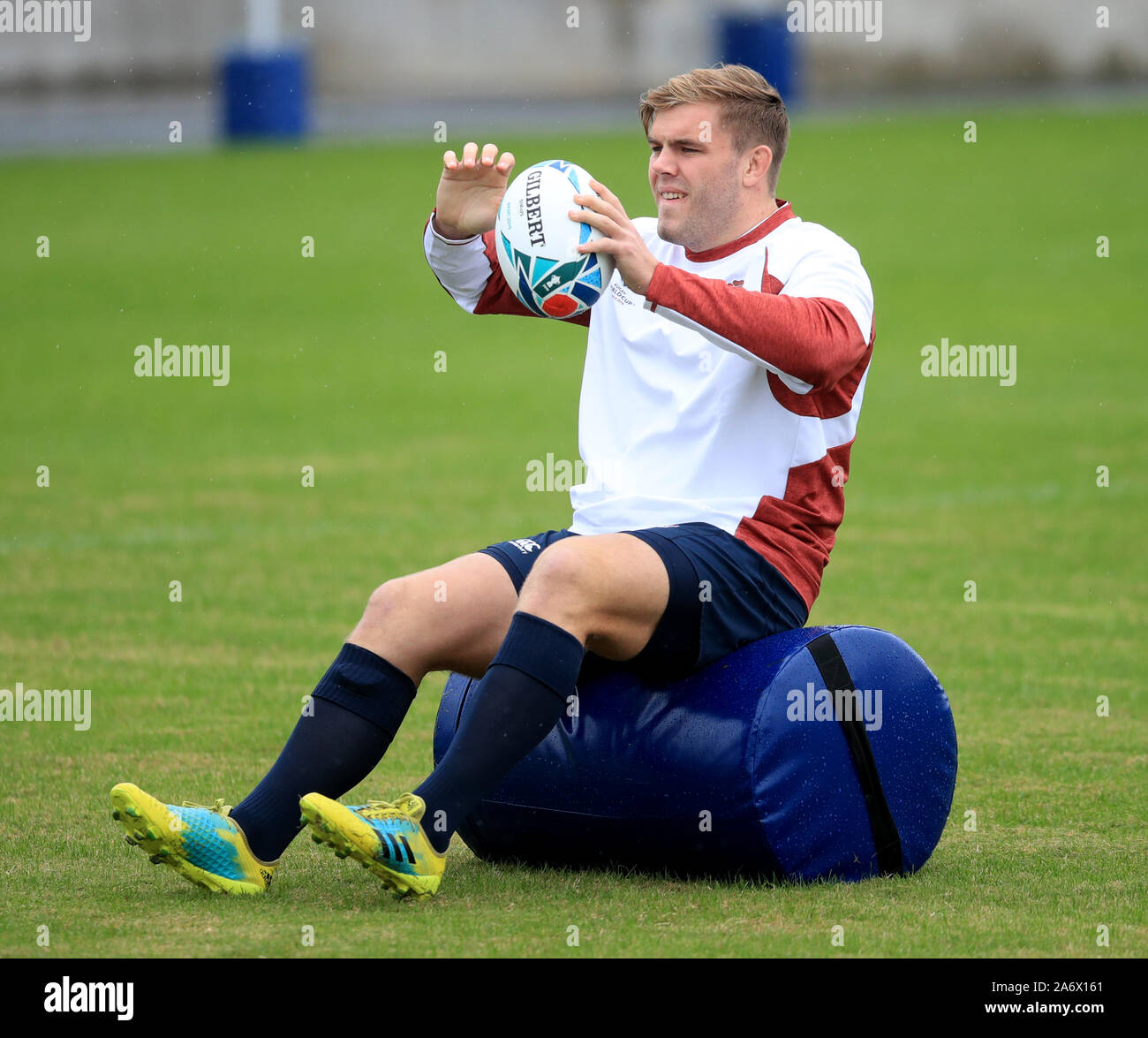 England's Jack Singleton during the training session at Fuchu Asahi ...
