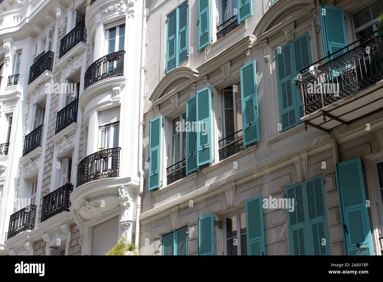 Facades of apartment buildings in Nice, France Stock Photo - Alamy