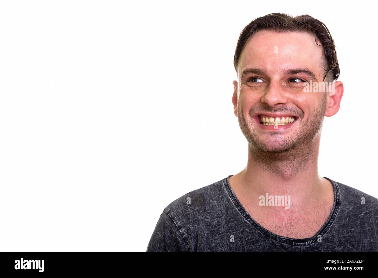 Caucasian young cheerful man beard hi-res stock photography and images ...