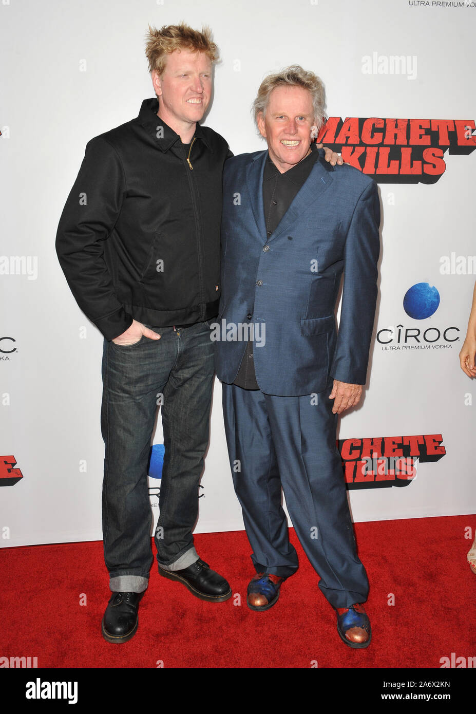 LOS ANGELES, CA. October 02, 2013: Gary Busey & son Jake Busey at the ...