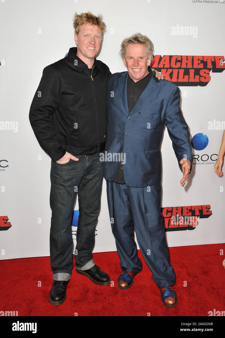 LOS ANGELES, CA. October 02, 2013: Gary Busey & son Jake Busey at the ...
