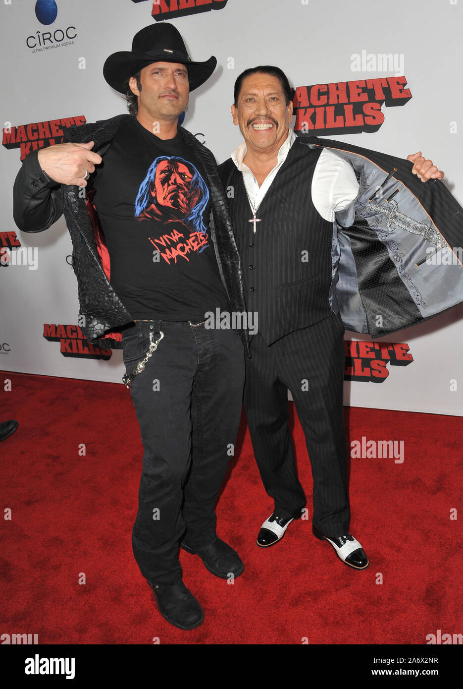 LOS ANGELES, CA. October 02, 2013: Danny Trejo & writer/director Robert ...