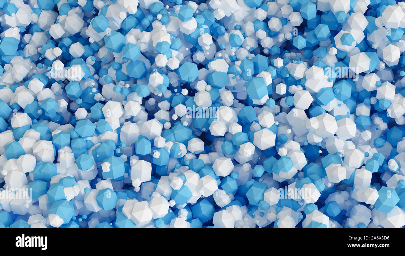 Geometric particle multicolor background. 3d illustration, 3d rendering ...