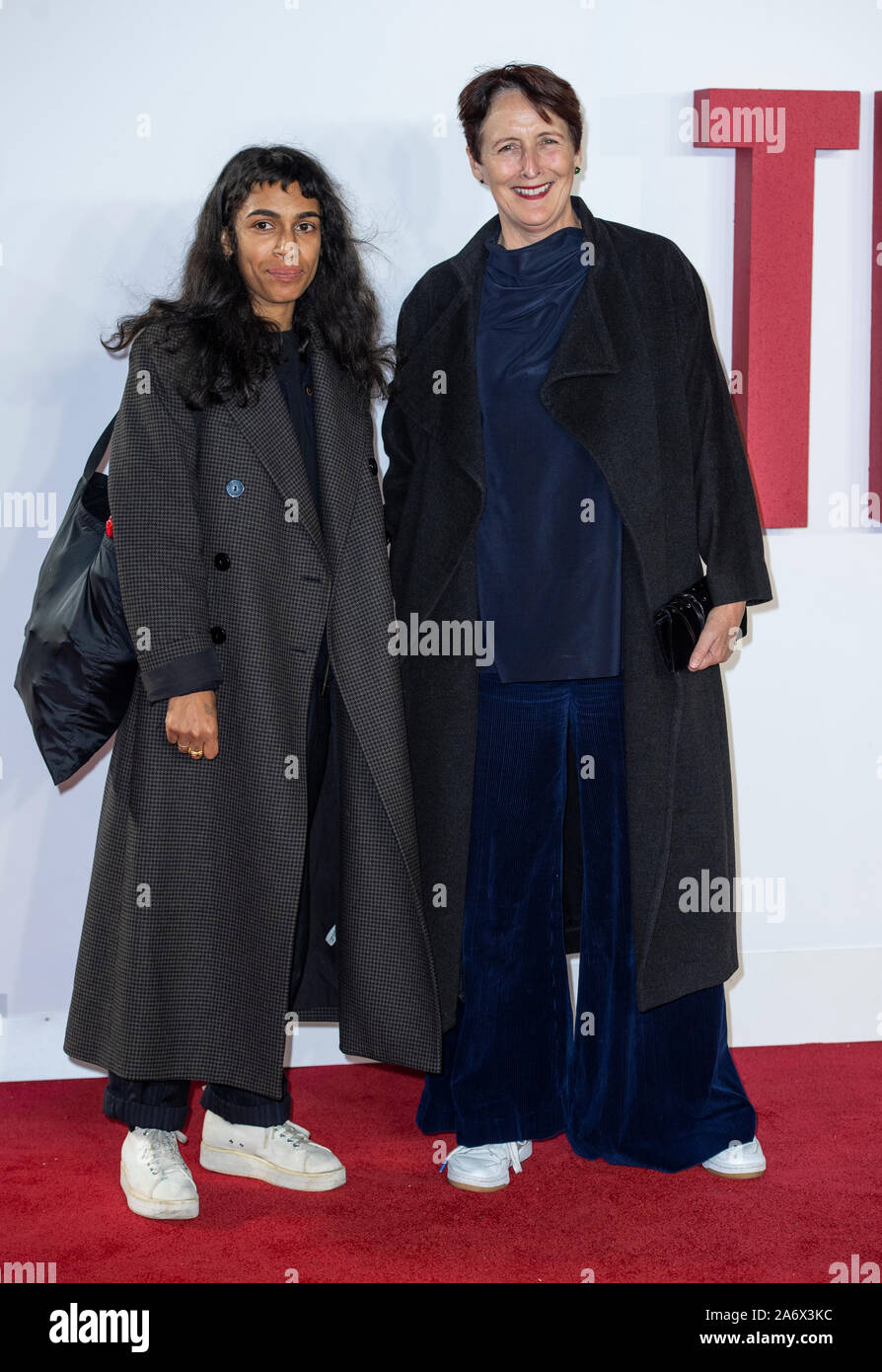 London, UK. 28th Oct, 2019. Fiona Shaw (R) and Guest attend the World ...