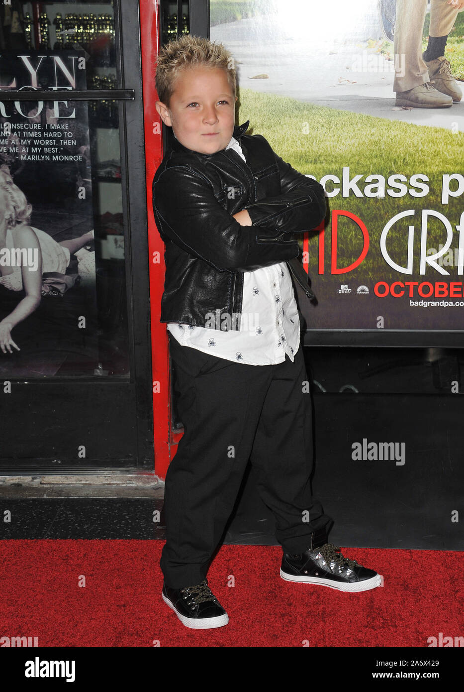 LOS ANGELES, CA. October 23, 2013: Jackson Nicoll at the premiere of ...