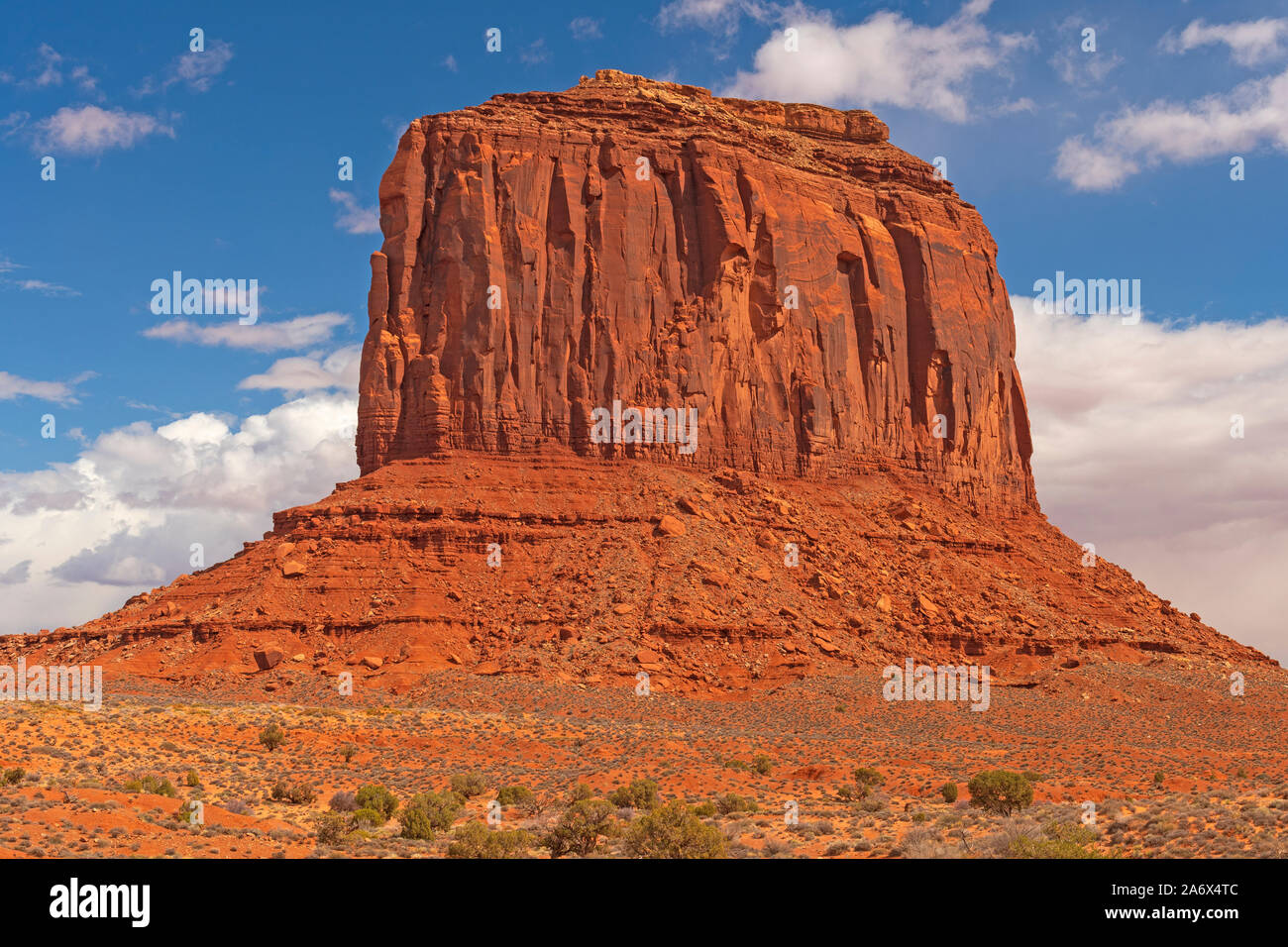 Imposing Merrick Butte in the Desert in Monument Valley Tribal Park in ...