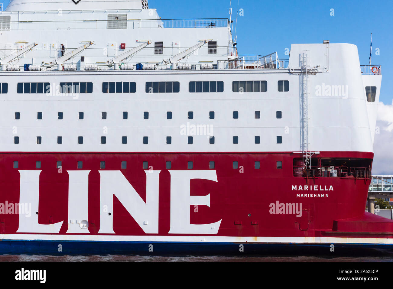 Viking Line Mariella ship at Katajanokka dock in Helsinki Finland Stock ...
