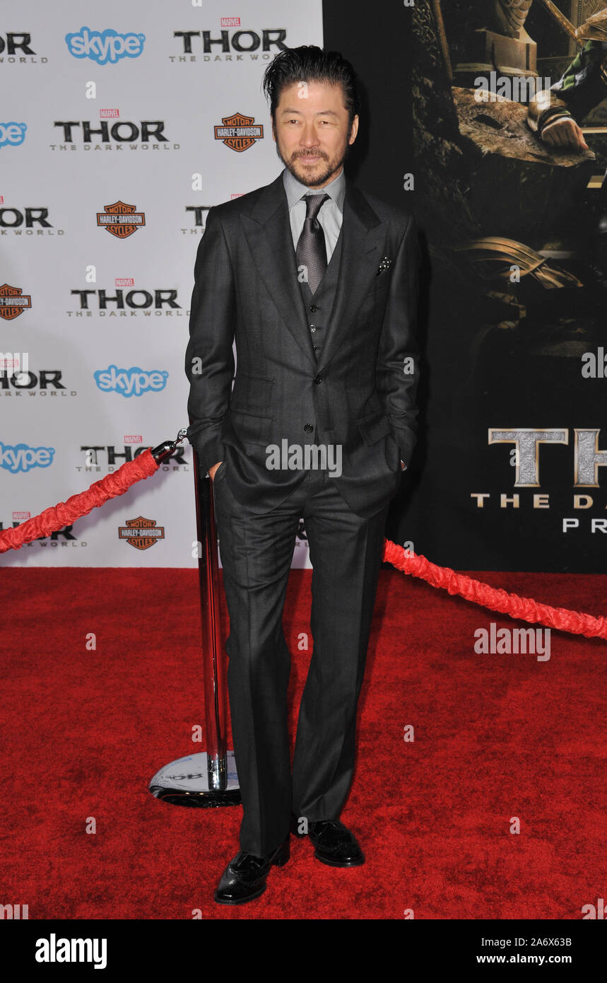 LOS ANGELES, CA - NOVEMBER 4, 2013: Tadanobu Asano at the US premiere ...