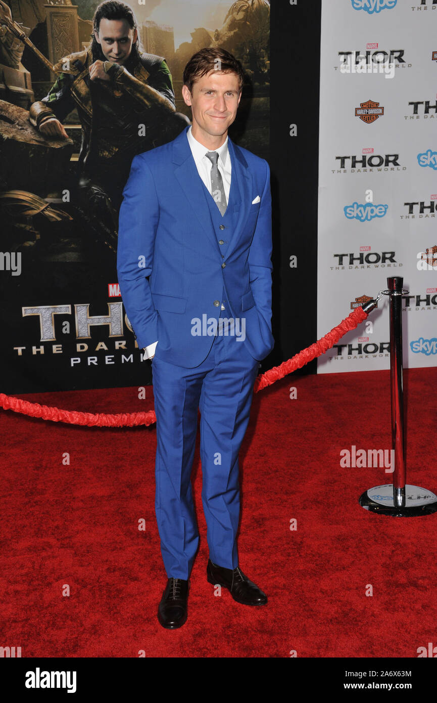 LOS ANGELES, CA - NOVEMBER 4, 2013: Jonathan Howard at the US premiere ...