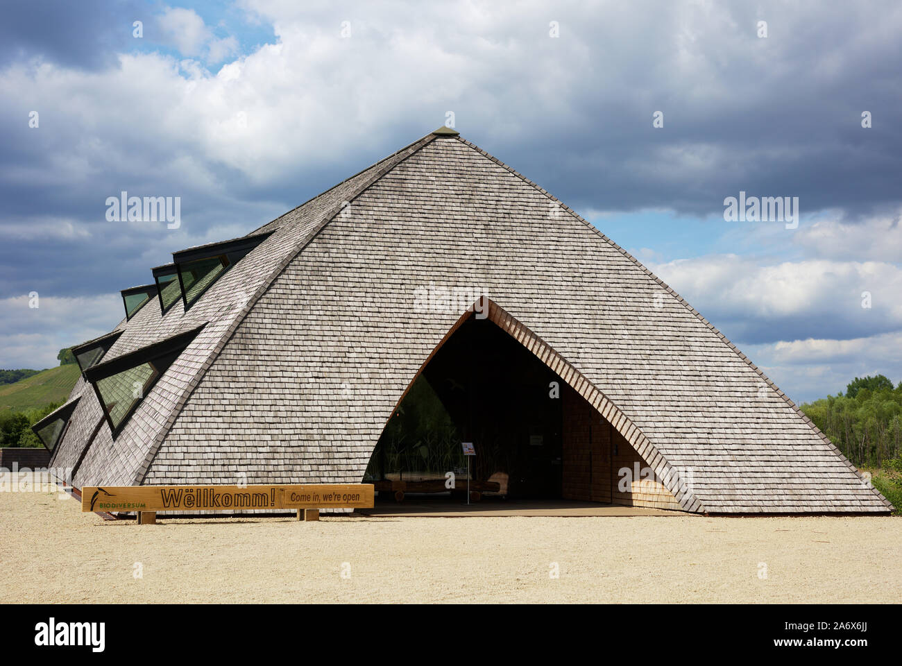 Museum, Nature reserve Haff Réimech, Luxembourg Stock Photo - Alamy
