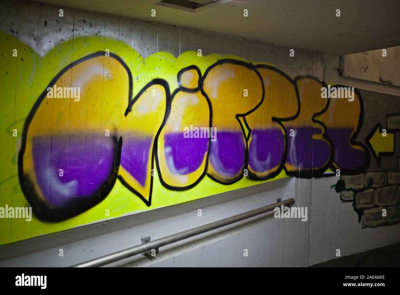 Graffiti Nittel at Nittel train station Stock Photo - Alamy