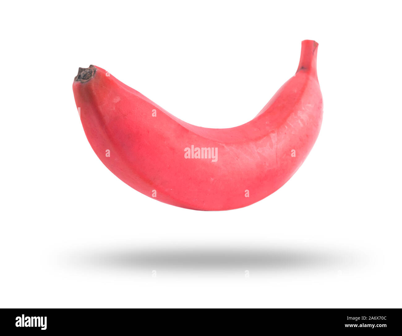 Isolated red bananas. Banana fruit isolated on white background. Ripe ...