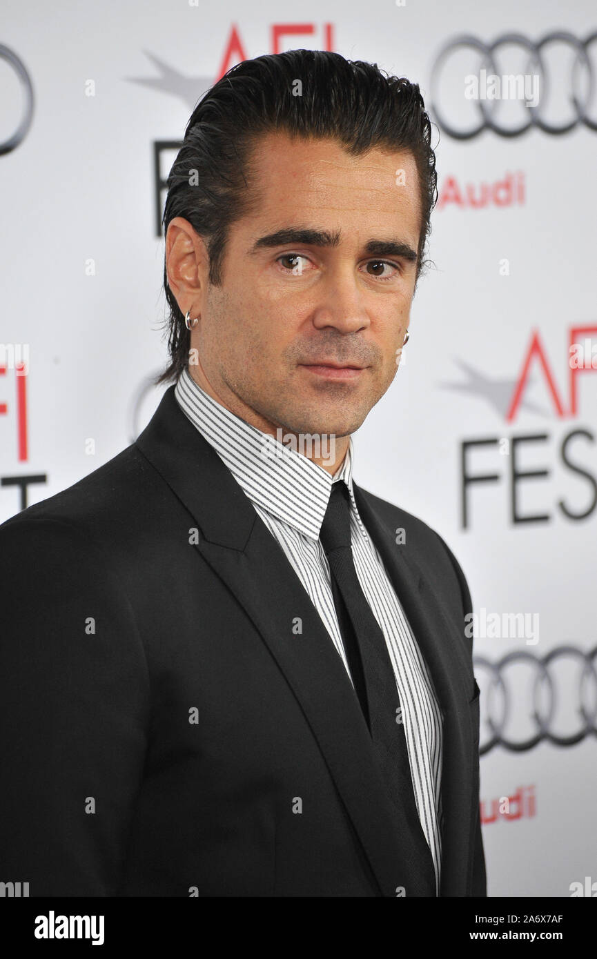LOS ANGELES, CA - NOVEMBER 7, 2013: Colin Farrell at the premiere of ...