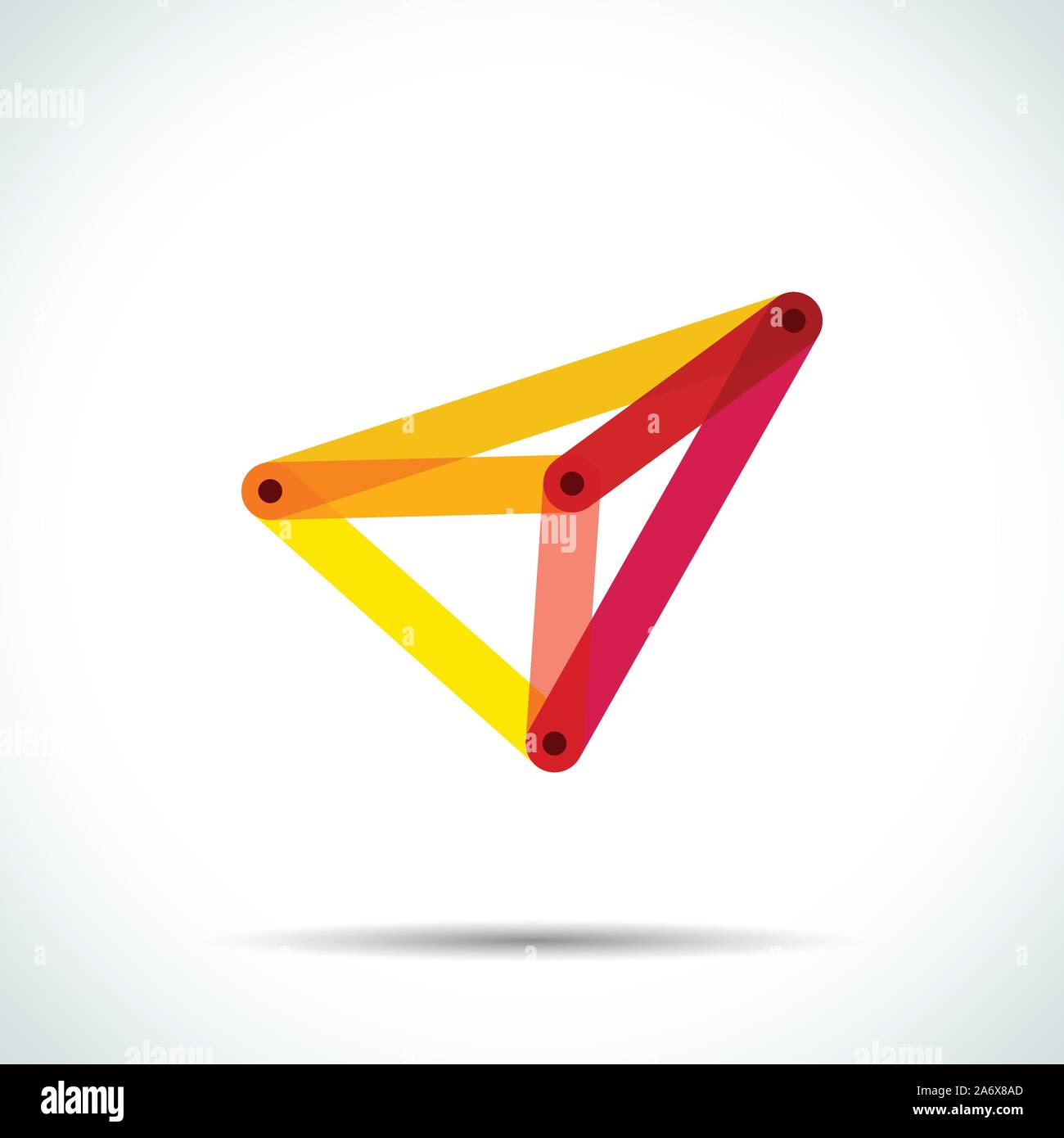 Abstract pyramid logo with intersecting transparent lines Stock Vector ...