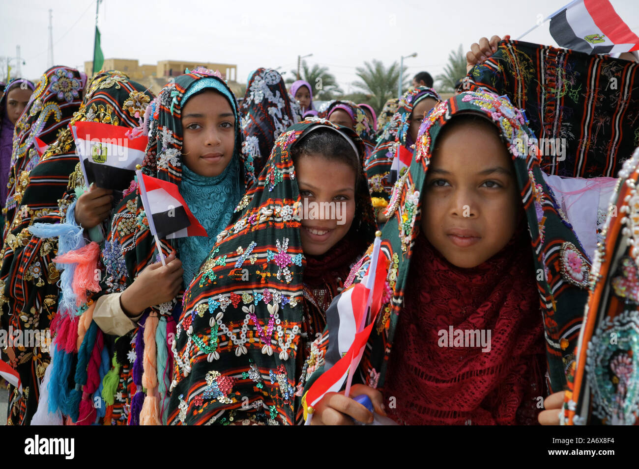 Siwan female students parade to celebrate the date palm harvest ...