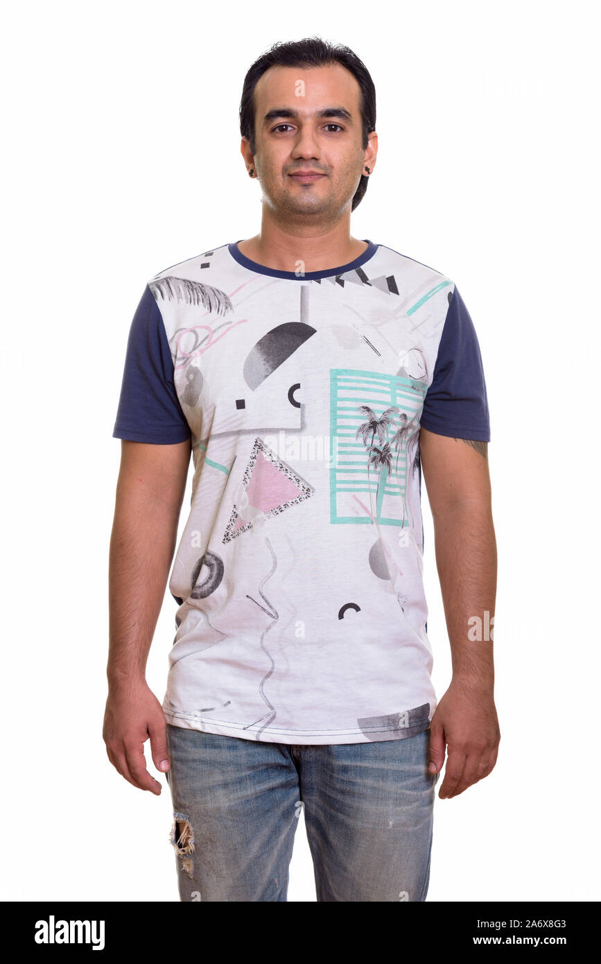 Man standing and looking to camera Cut Out Stock Images & Pictures - Alamy