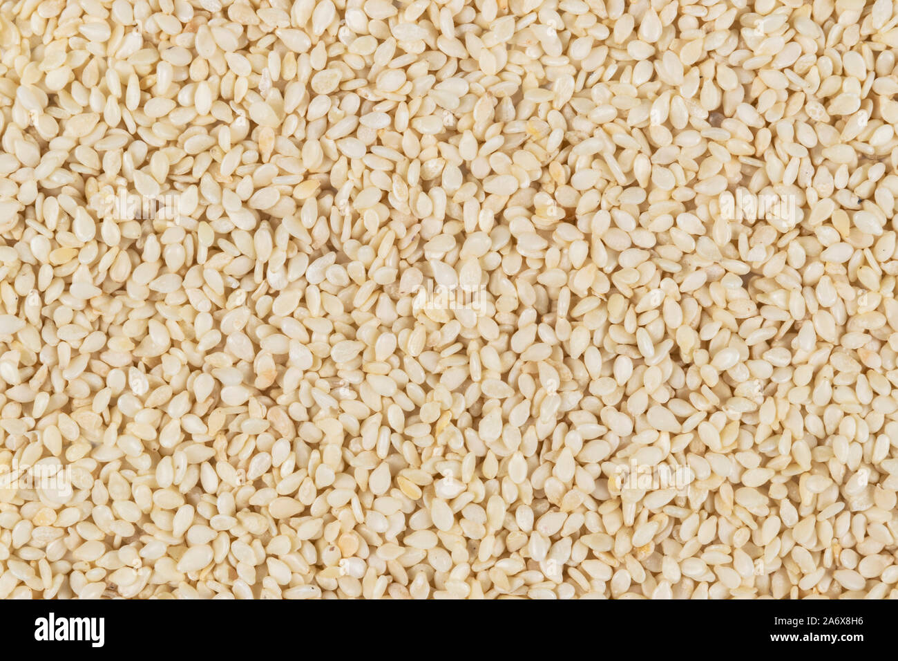 Raw white sesame seed background. Top view. Food Background. A ...