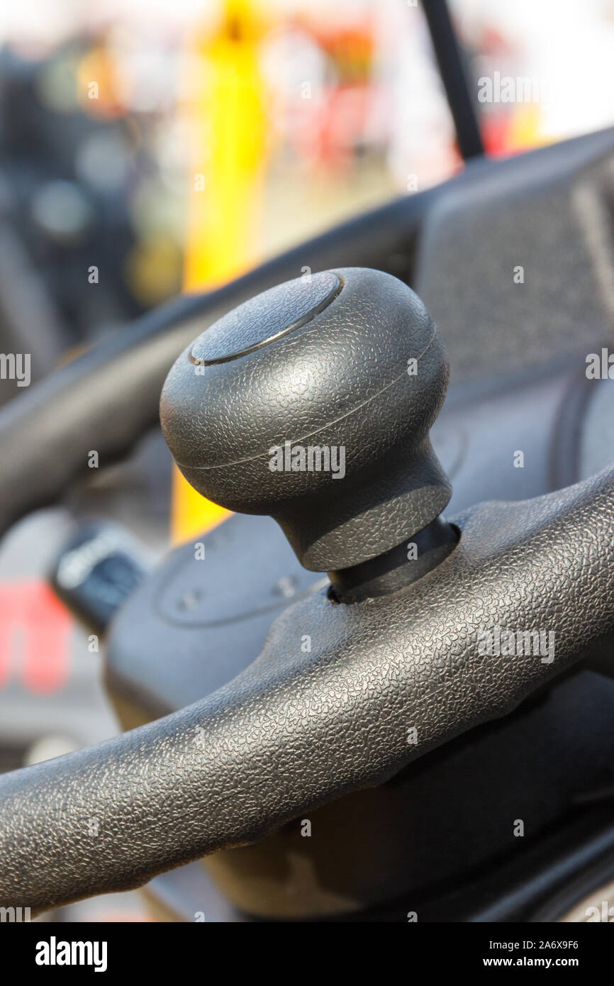 Steering wheel in agricultural or industrial machine or vehicle Stock ...