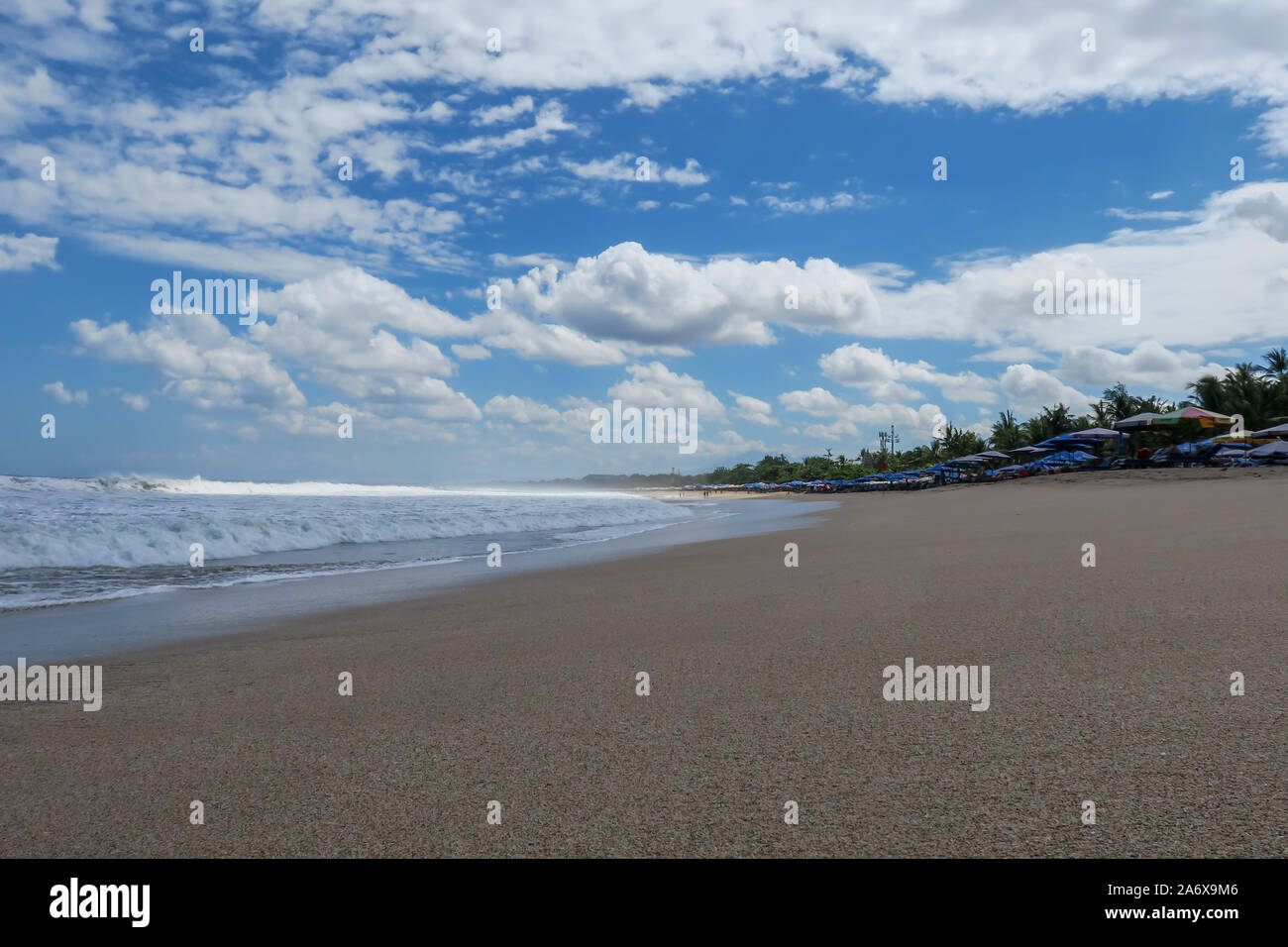 Not a tourist on sight at an empty Kuta beach in Bali Indonesia Stock ...