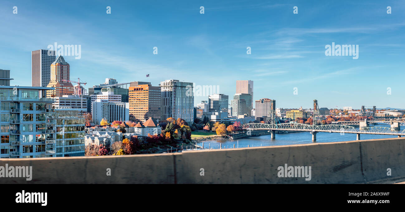 Portland downtown from across hi-res stock photography and images - Alamy