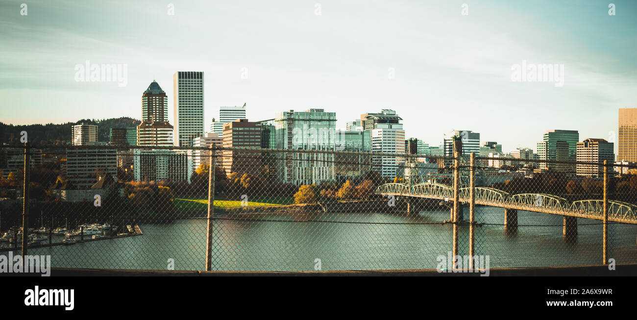Portland downtown from across hi-res stock photography and images - Alamy