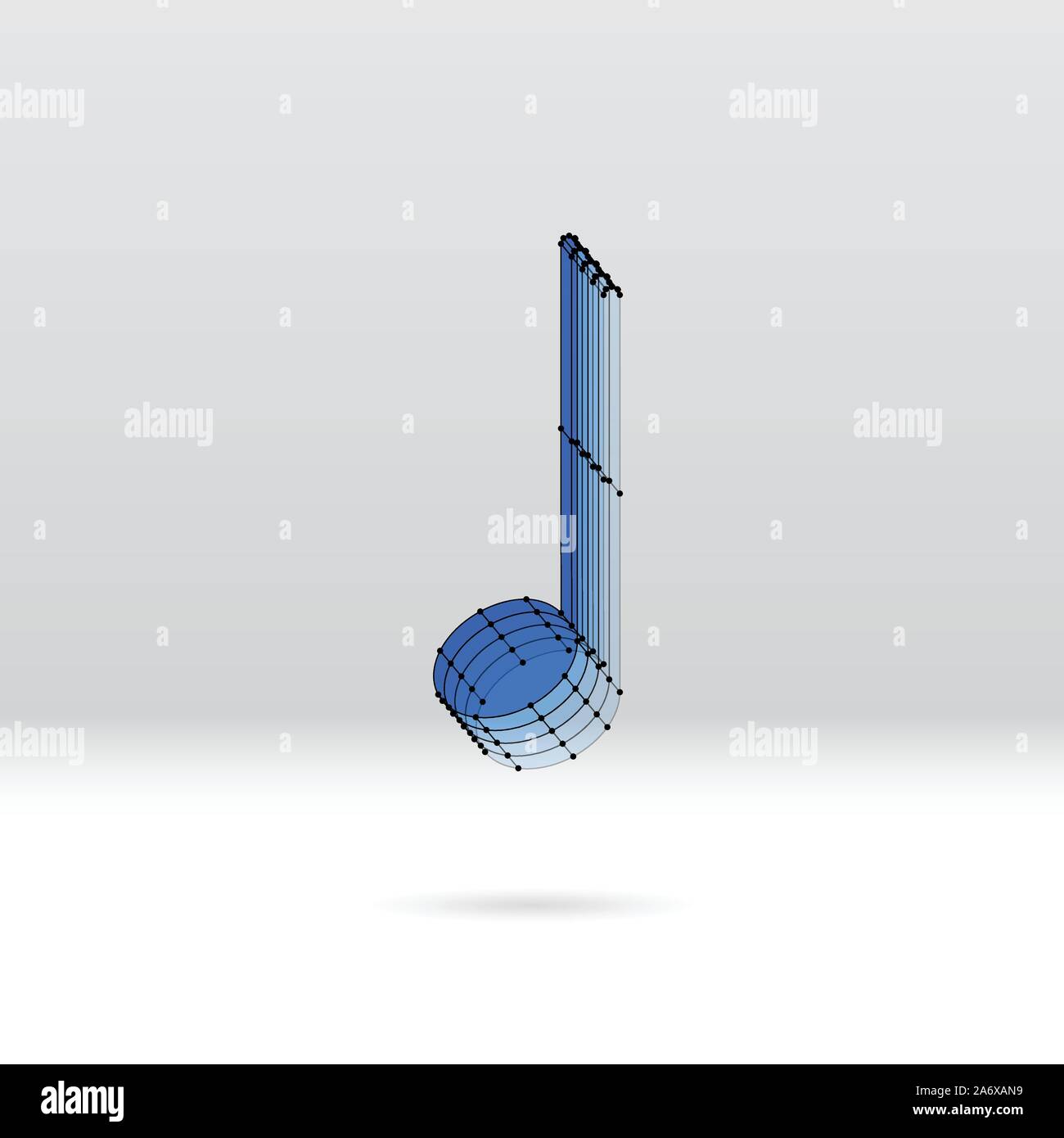 Transparent music note with dotted scheme Stock Vector Image & Art - Alamy