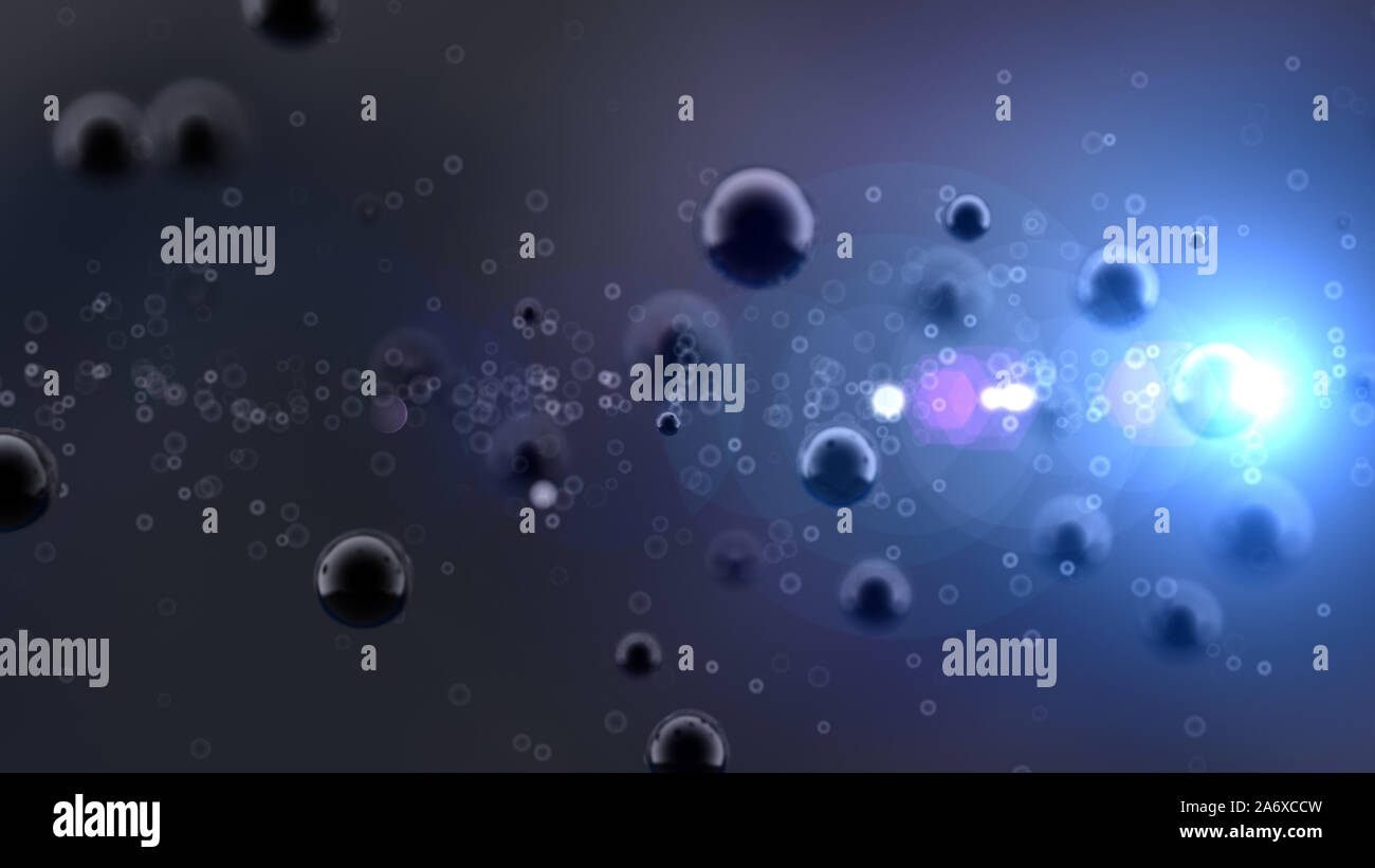 Fantastic, abstract, black, space background 3d rendering 3d ...