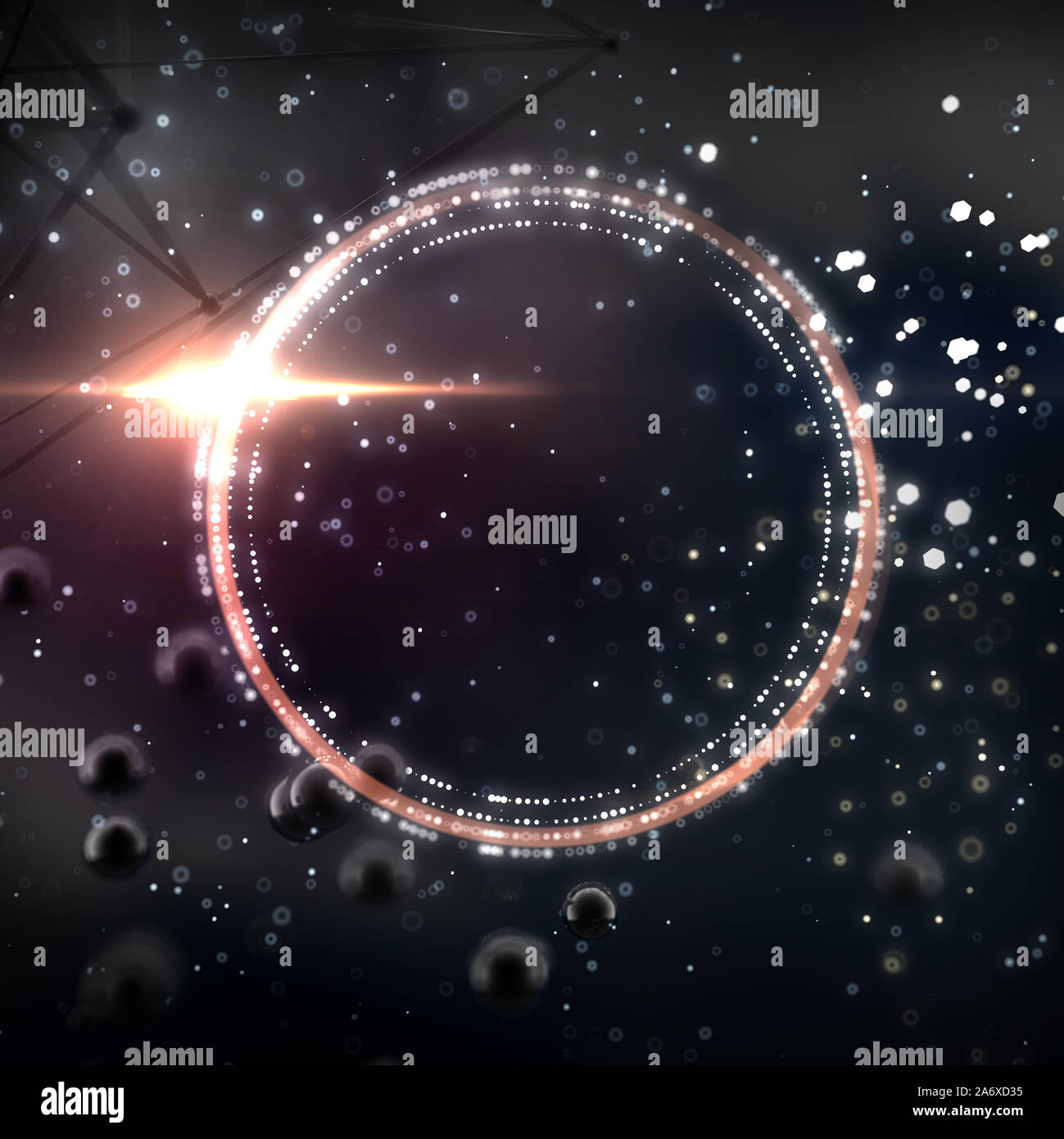 Fantastic, abstract, black, space background3d rendering 3d ...